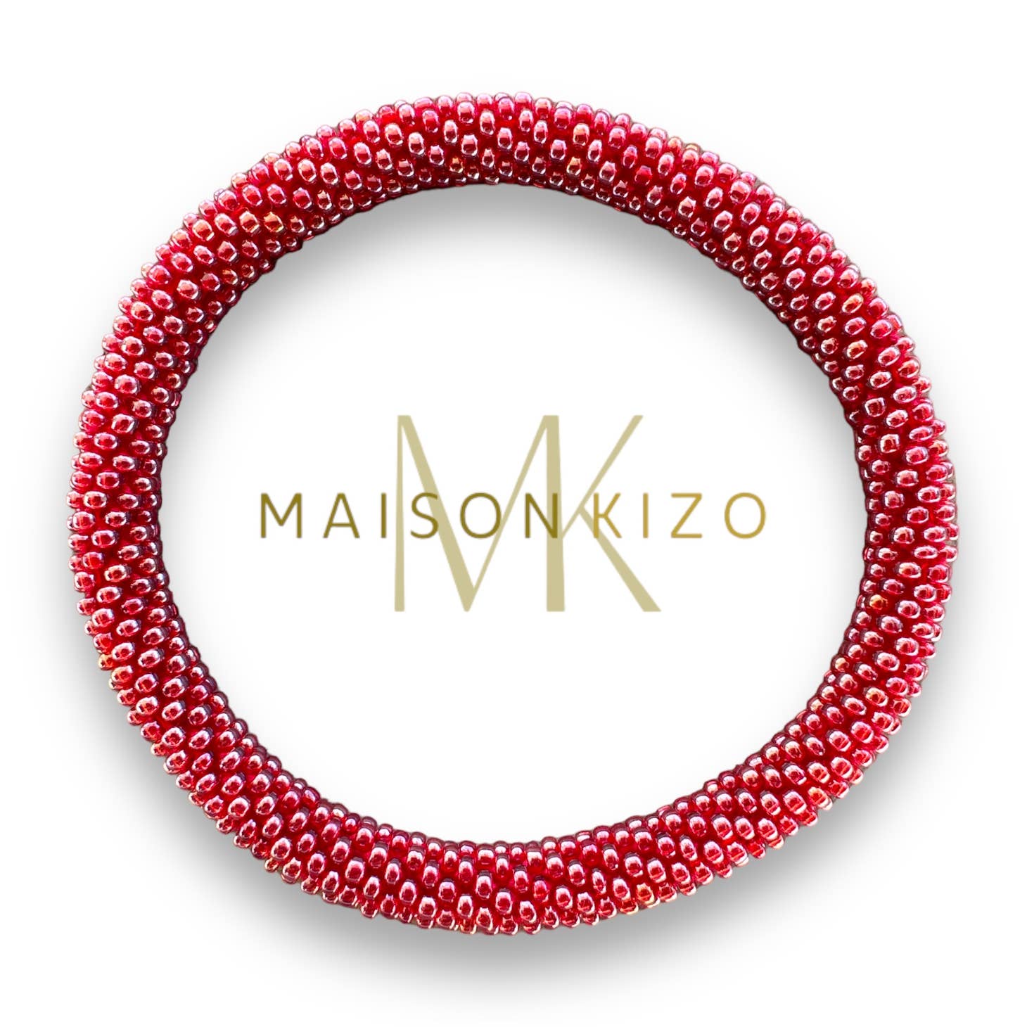 Bracelet en perles de verre rouges népalaises – Le Sourire Multicolore